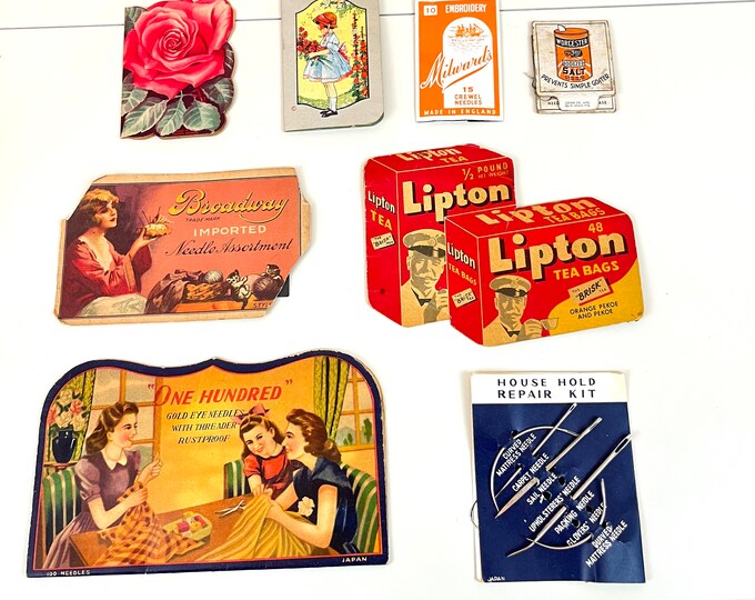 Antique Needle Advertising Packets Stanely Home Millard's Needles ...
