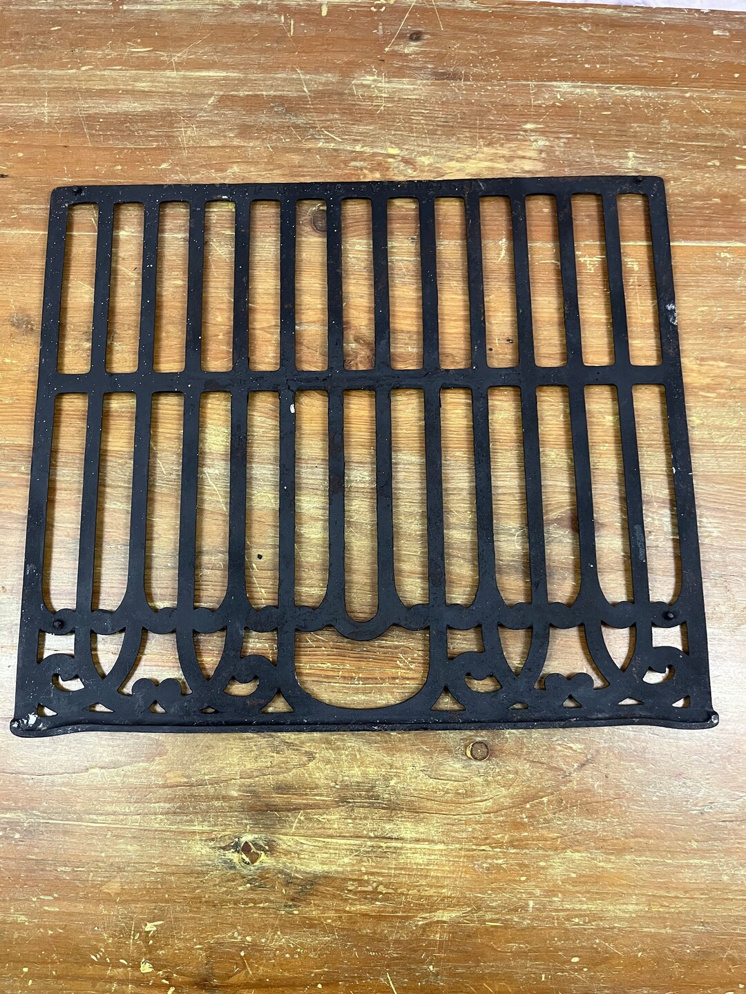 Vintage Cast Iron Register Grate Cover Architectural Salvage Fireplace ...