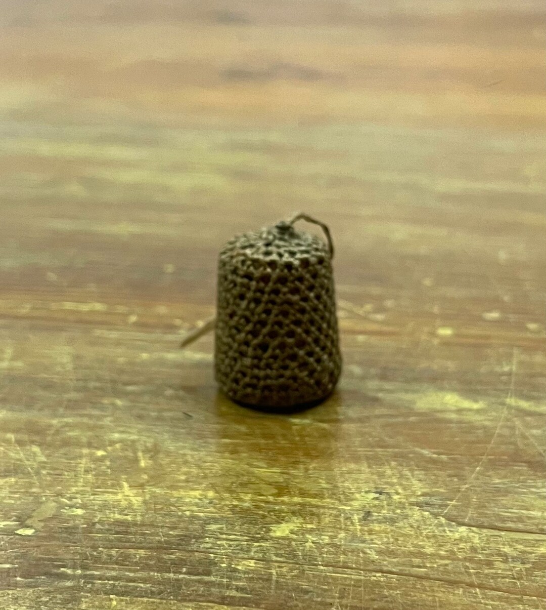 Vintage Thimble Shaped Crocheted Needle Holder Needle Cleaner Cute ...