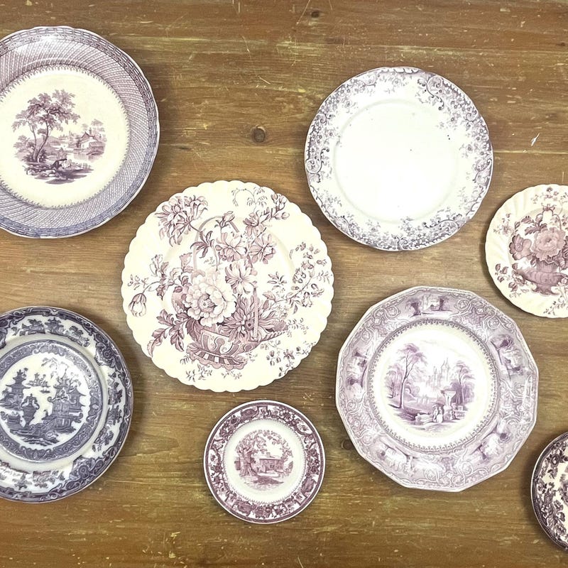 Colored China Plates - Etsy