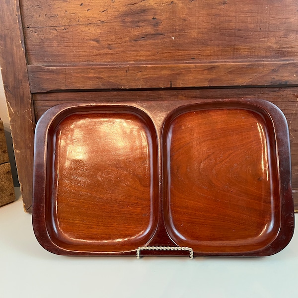 Divided Wood Tray - Etsy