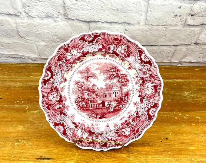 Vintage English Ironstone Tableware, Castles Transferware, Red ...