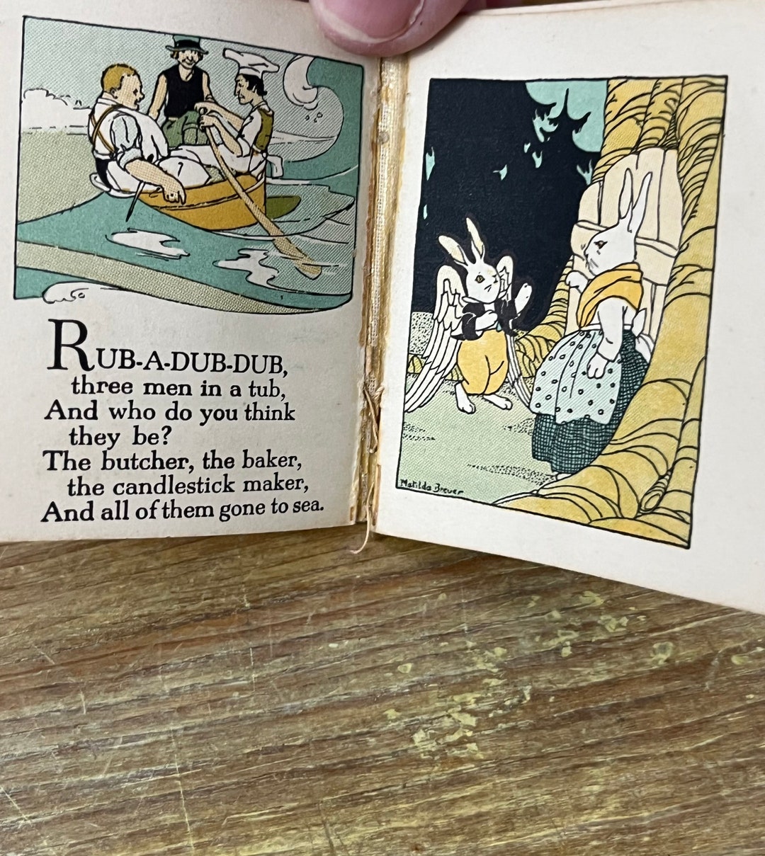 Antique Tiny Tots Mini Children's Book of Nursery Rhymes by Book House ...