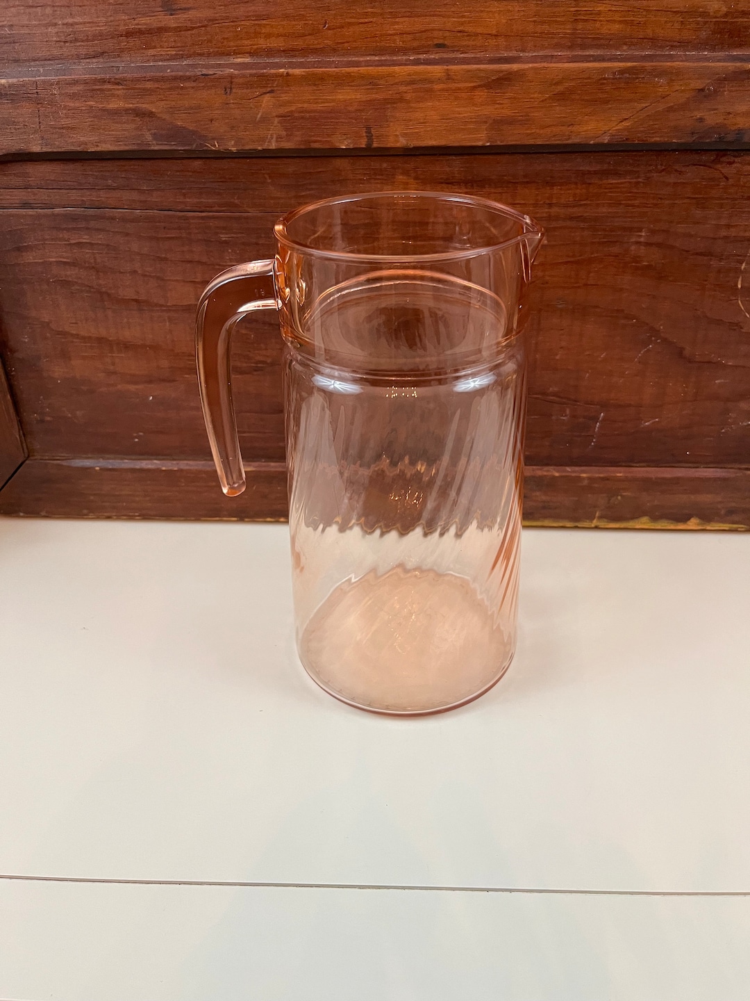 Vintage Rosaline Pink Swirl Arcopal Drink Pitcher Holds 48 Oz 1980s ...