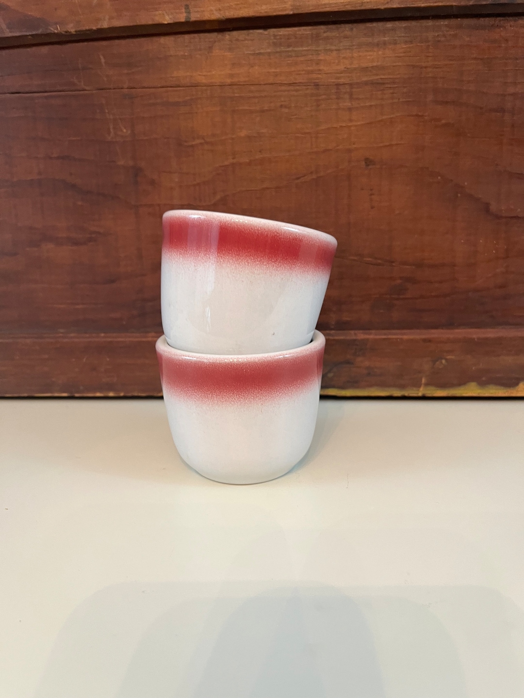 Red Rim Restaurant Ware Custard Cups Maybe Shenango Restaurantware ...