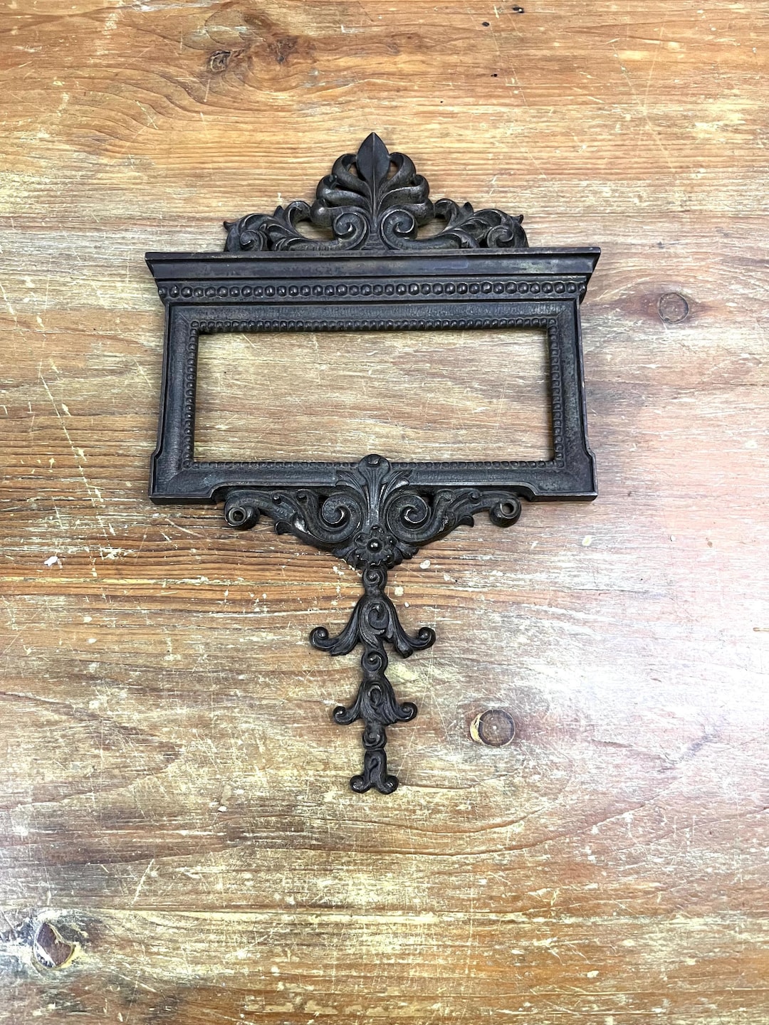 Vintage Cast Iron House Number Sign Name Plate Business Name or Message ...