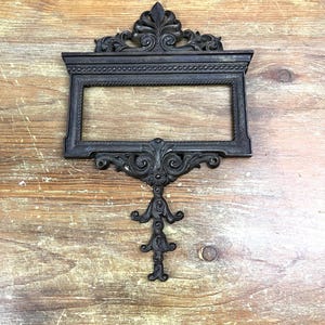 Vintage Cast Iron House Number Sign Name Plate Business Name or Message ...