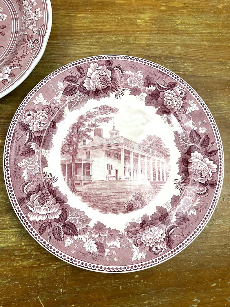Vintage Lavender & Pink Transferware Dinner Plates Mix and Match Set of ...