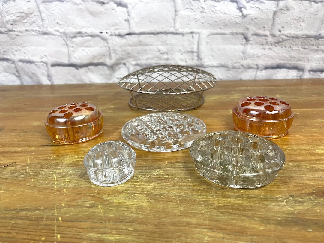 Vintage Glass Flower Frogs Various Sizes Perfect for DIY Flower ...