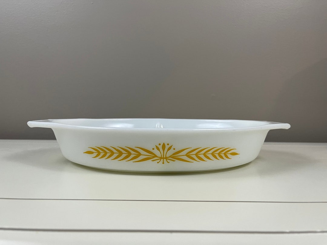 Vintage Pyrex Royal Wheat Divided Casserole 1 1/2 Quart Perfect for ...