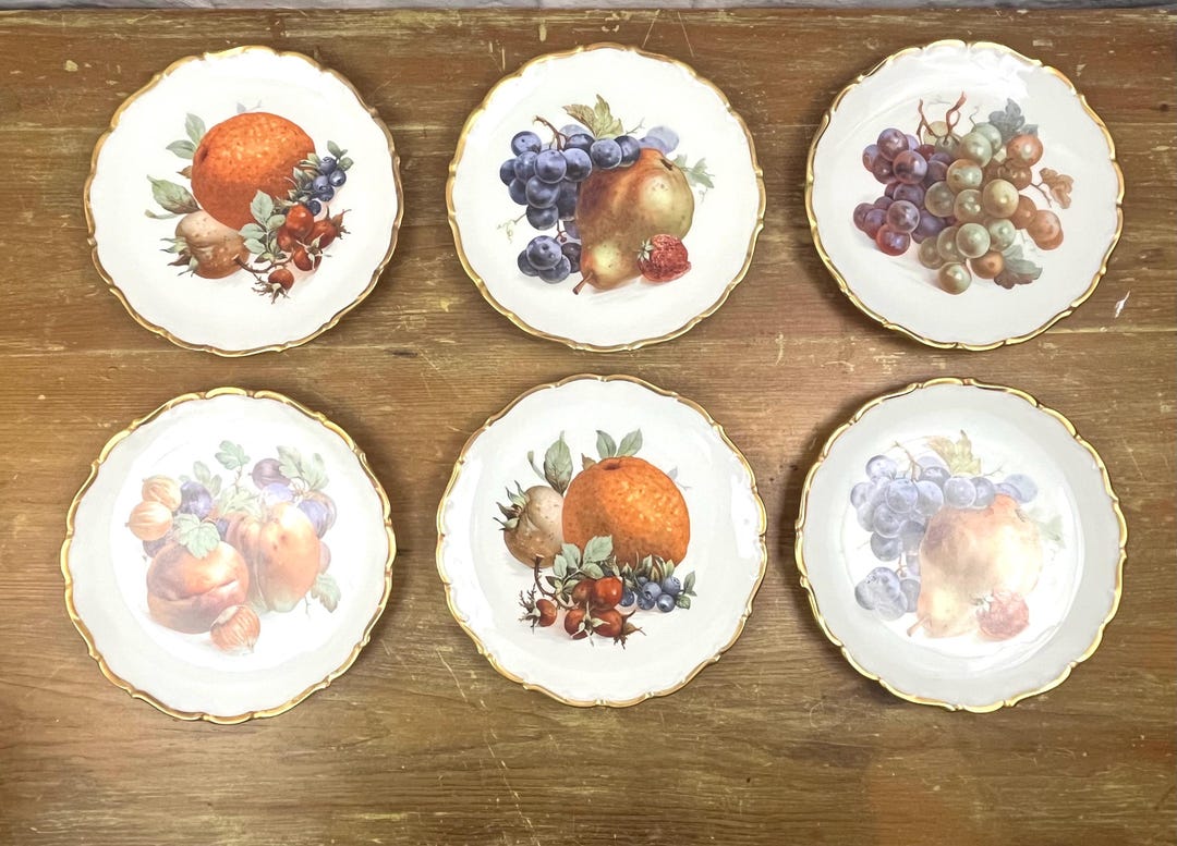 Vintage Fruit & Nuts Appetizer Plates Shumann Arzburg Bavaria Germany ...