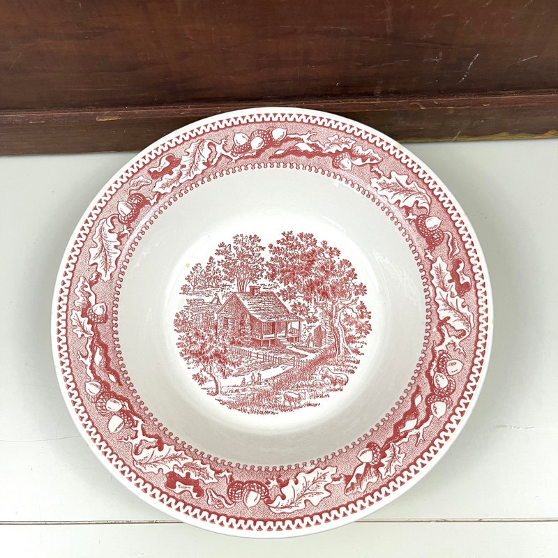 Red Transferware - Etsy