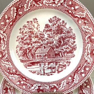Royal Ironstone Memory Lane Red Transferware Dinnerware Dinner - Etsy