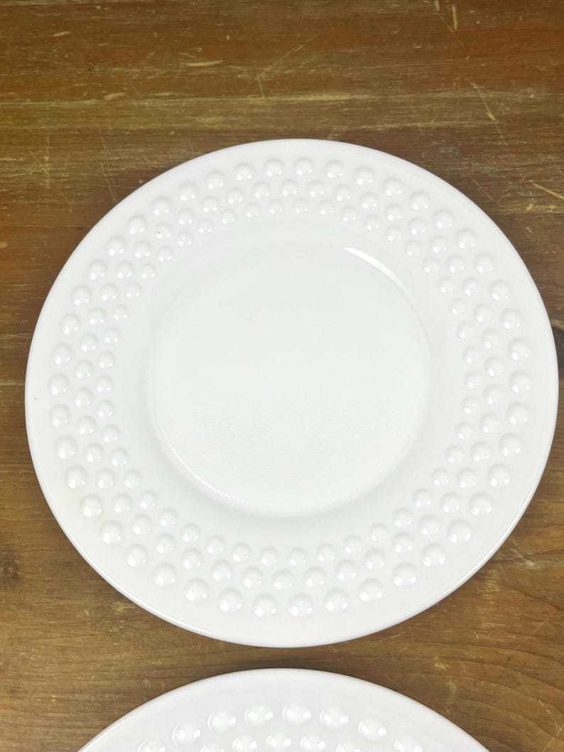 Vintage Imperial Glass Hobnail Dessert Plates Salad Plates Multiple ...