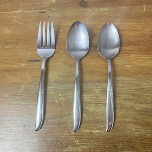 Mid Century Twin Star Flatware Two Star With a Swirl Design 1959 Atomic Era Stainless Flatware ...
