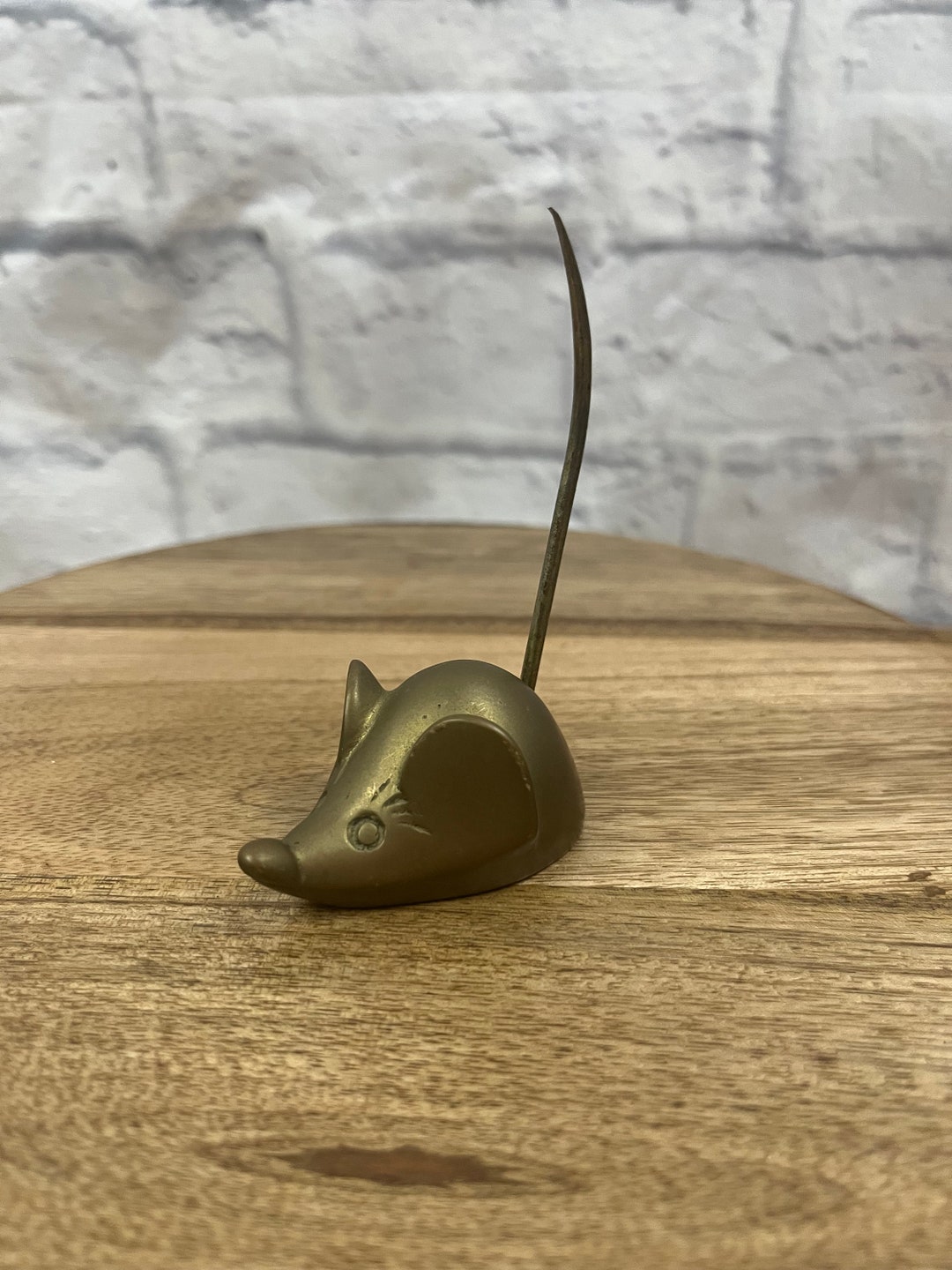 Brass Mouse Receipt Holder, Brass Note Holder, Brass Mouse Decor, Brass ...