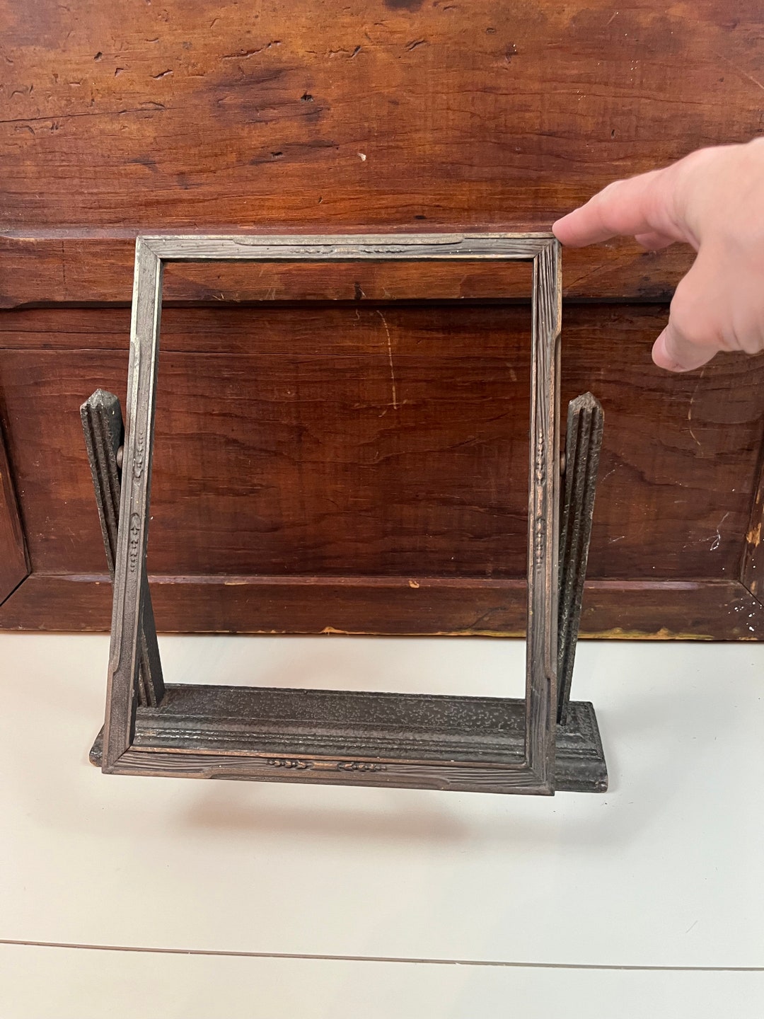 Antique Grey Tilt Victorian Picture Frame Inside 8 1/2 X 6 1/2 Inches ...