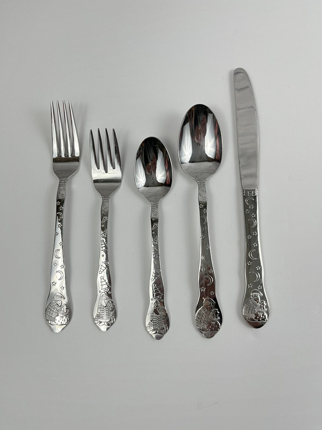 Vintage Snowman Flatware Debbie Mumm Sakura Japan 1997-2002 One Place ...