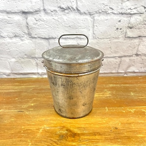 Antique Pudding Canister Ice Cream Tin Kitchen Decor Counter Top ...
