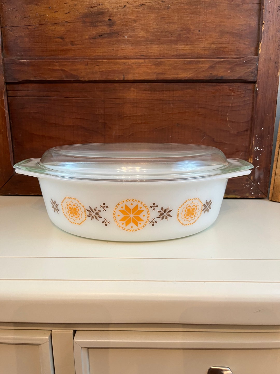 Vintage Pyrex Town & Country Casserole Baking Dish With Lid 2 1/2 Quart ...