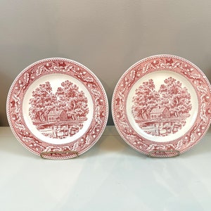 Royal Ironstone Memory Lane Red Transferware Dinnerware Dinner - Etsy