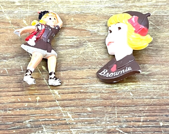 Vintage Pair of 50s 60s Brownies Pins Girl Scout Lapel Pins Gift for ...