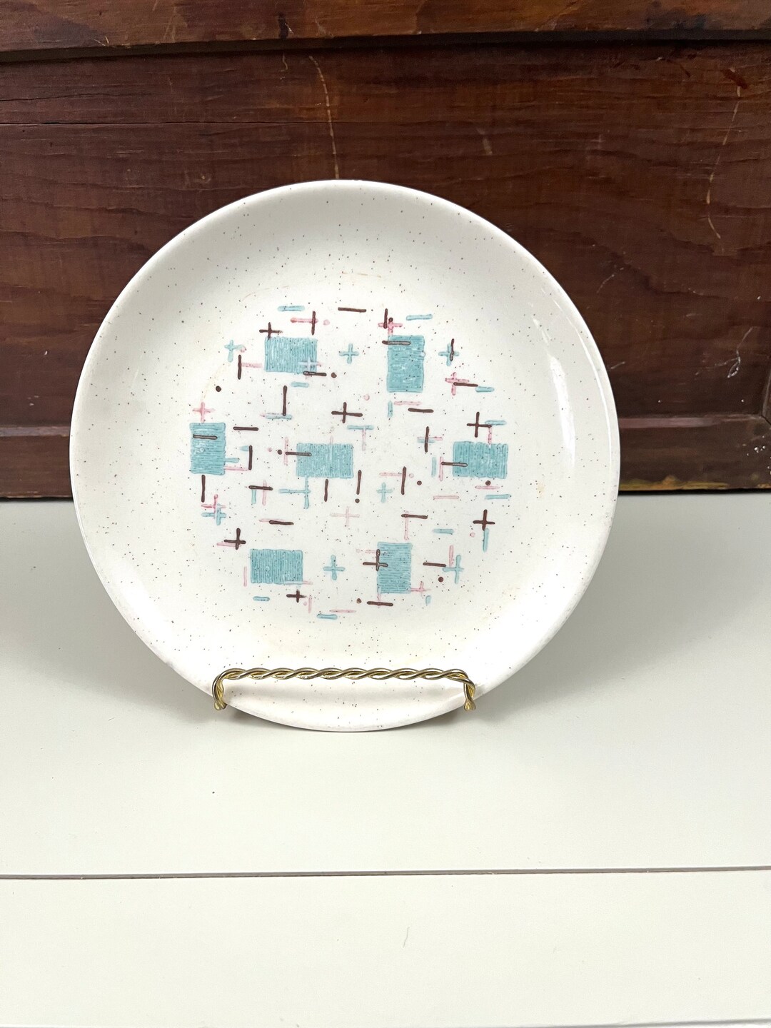 Vintage Mid Century "heavenly Days" by Vernonware Blue & Pink Speckled ...