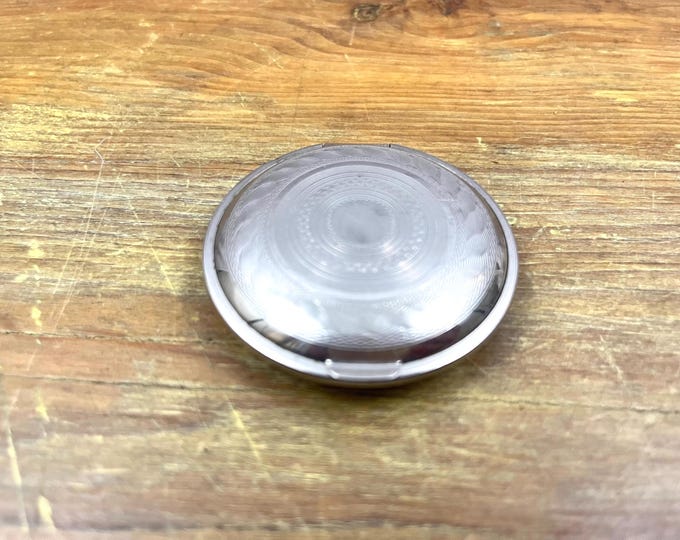 Vintage Richard Hudnut Silver Pressed Powder Compact With Puff and ...