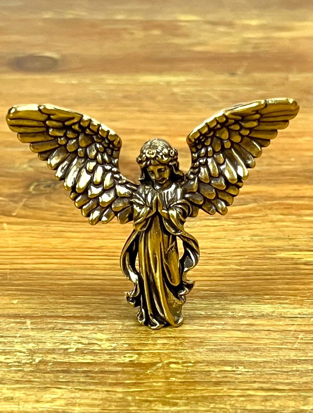 Vintage Mini Brass Angel Figurine Someone Watches Over Me Gift for ...