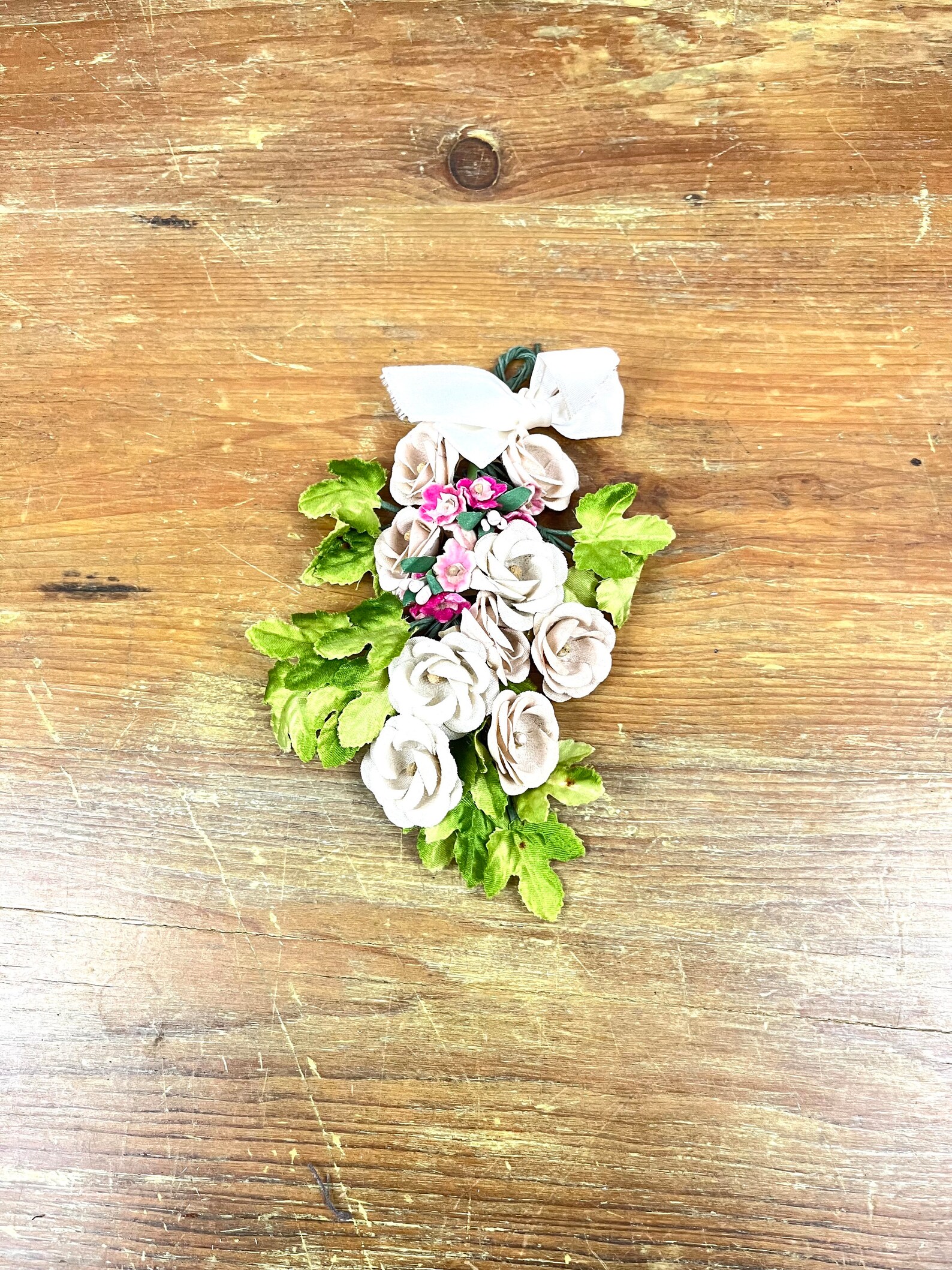 Vintage Faux Flower Lapel Pin Hat Adornment Wedding Boutonniere Flower ...