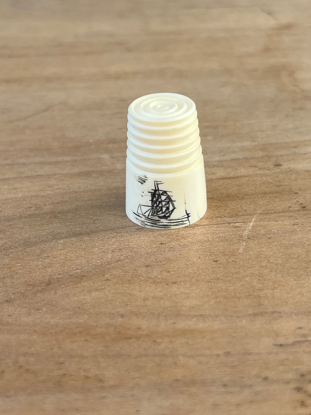 Vintage Pennsylvania Dutch Faux Scrimshaw Thimble - Etsy