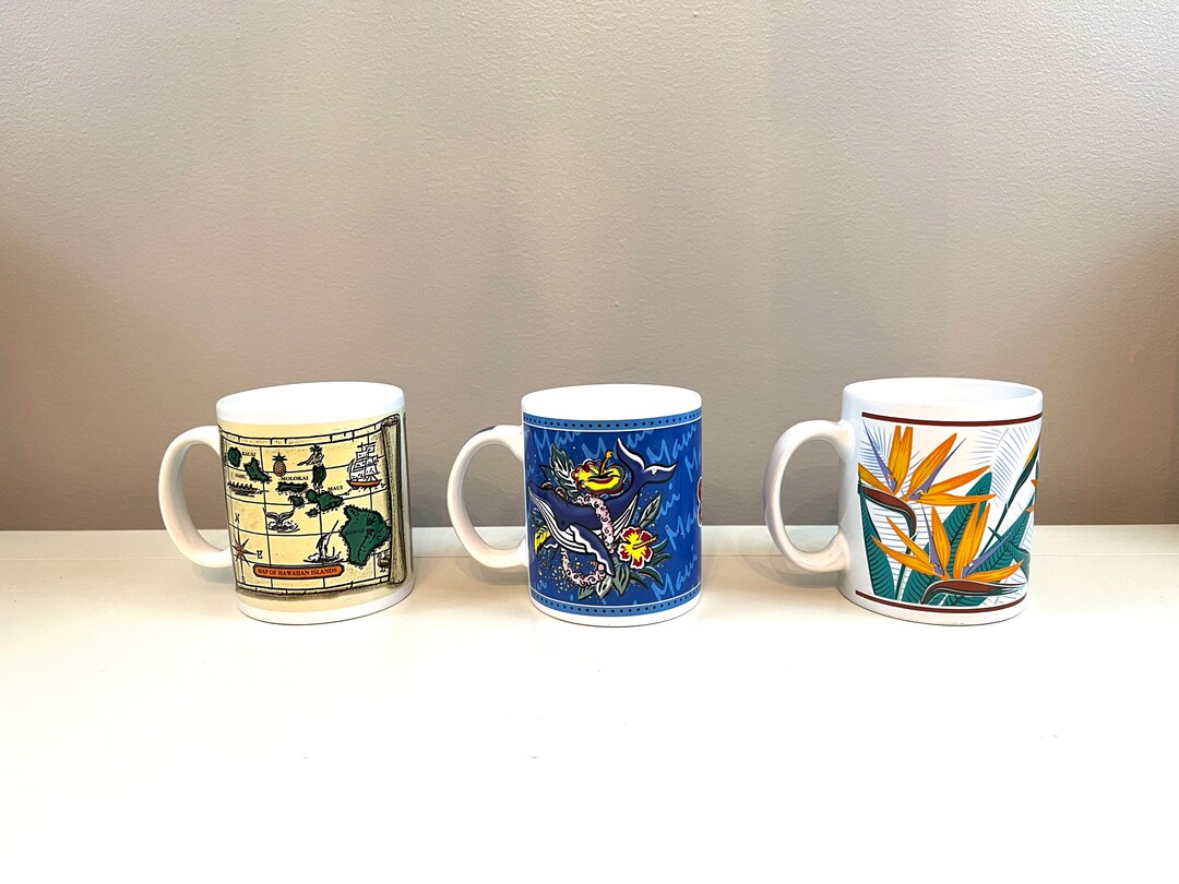 Vintage Hilo Hattie Hawaiian Blue Whale Coffee Mug 90s Hawaiian Island ...