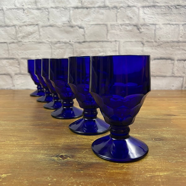 Cobalt Blue Goblets - Etsy
