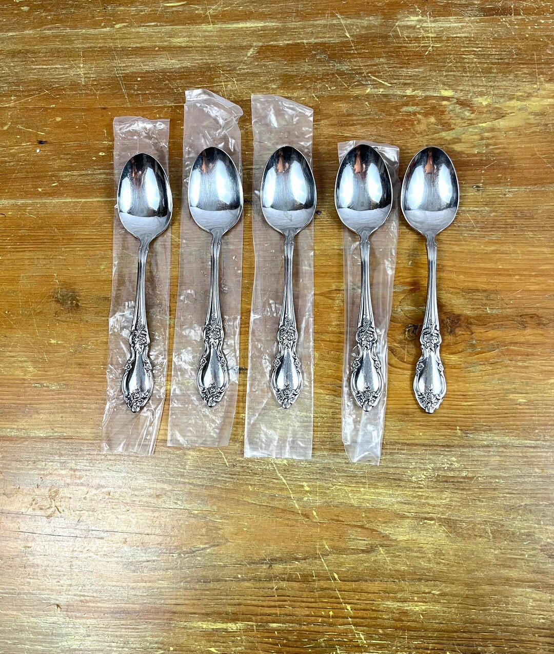 Vintage louisiana Place Spoons Oneida Ornate Rose Floral Spoons - Etsy