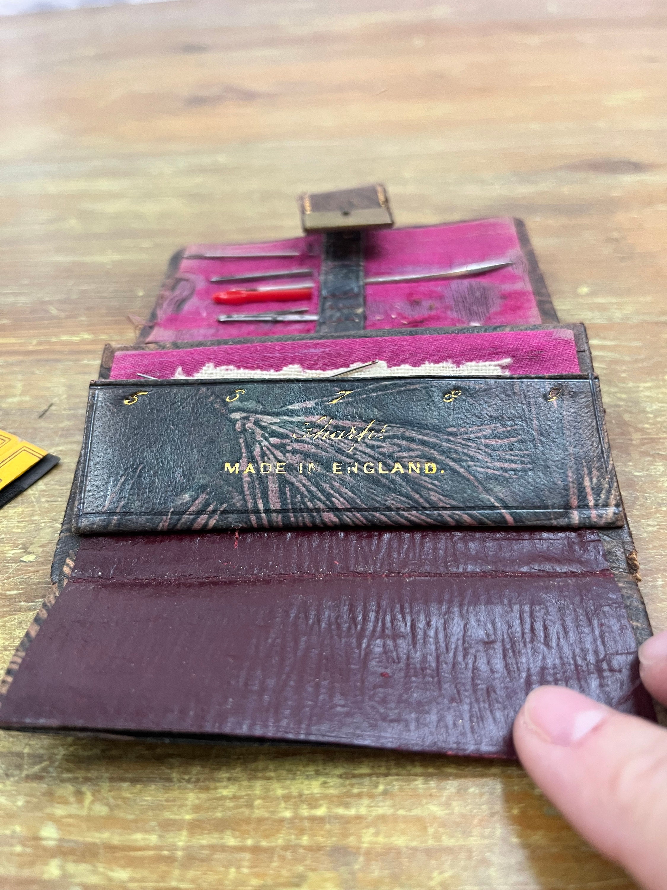 Antique Needle Case Kit W Hall & Co. Ltd Studley Redditch Locking Case ...