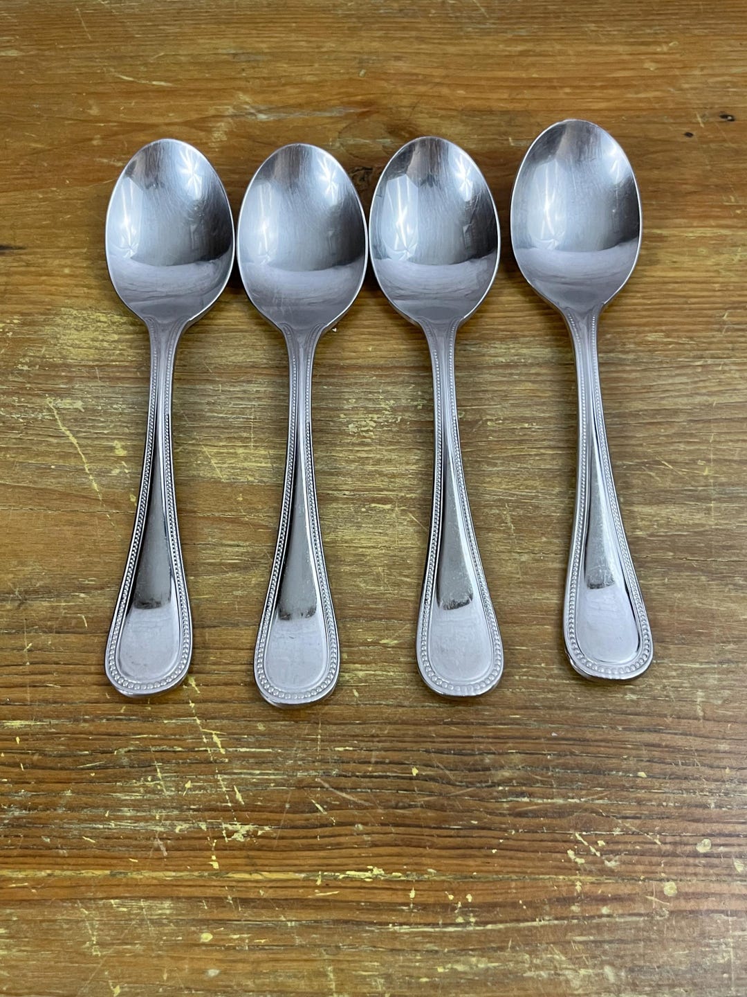 Vintage Reed and Barton Beaded Edged Teaspoons or Place Spoons Sold in ...