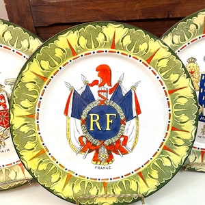 Antique Frank Beardmore Fenton National Emblem Cabinet Plate Decorative ...