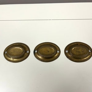 Antique Oval Drawer Handle Plate Medalion 1800s - Etsy