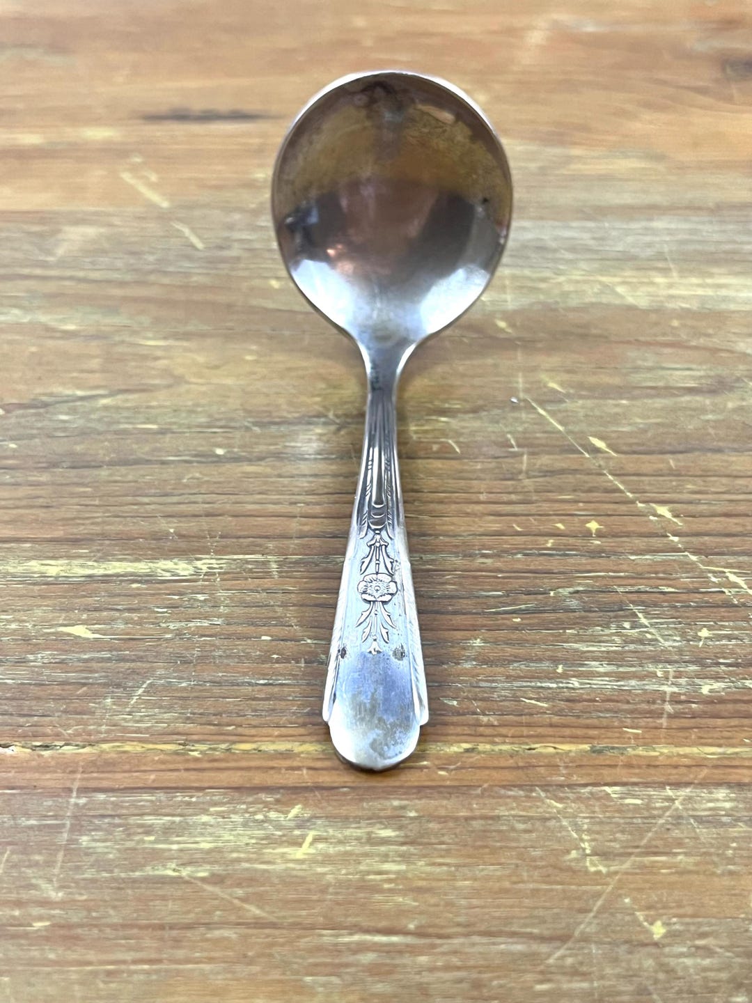Vintage Mini Ladle 4 Inch Spoon Crosby Silverplate Flower Edge Design ...