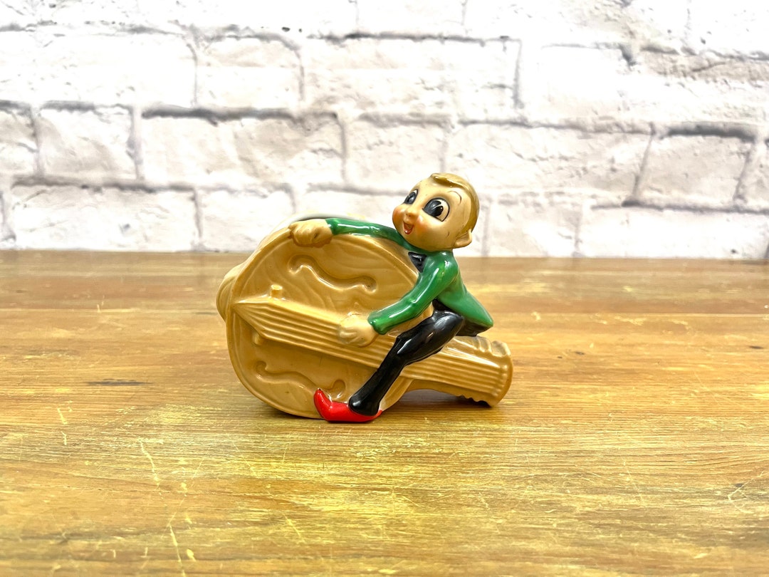 Mid Century Christmas Elves Playing Guitar Santas Elves Musical Pixie ...