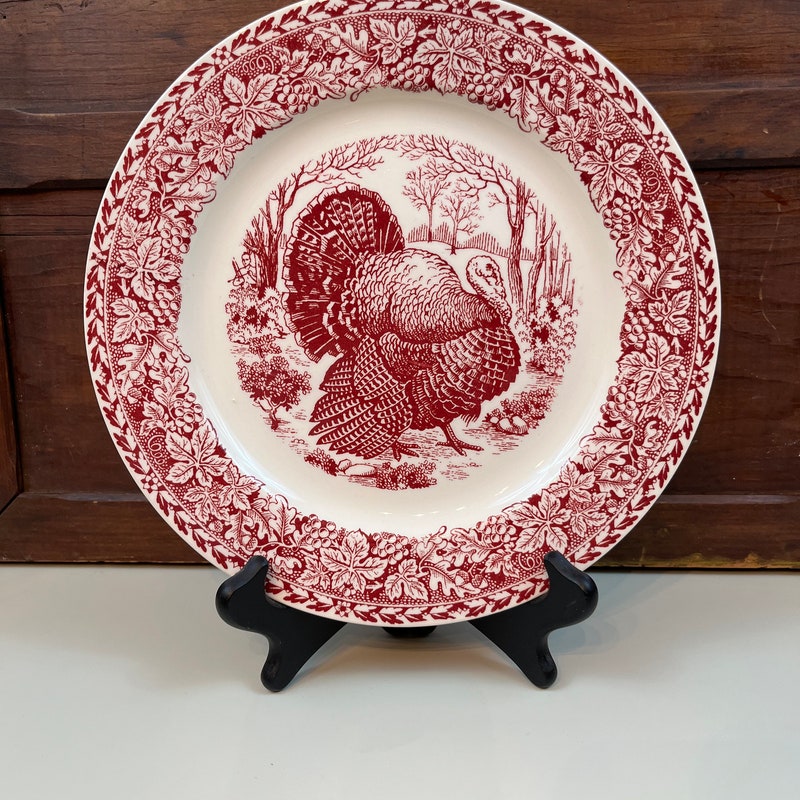 Red Transfer Ware - Etsy