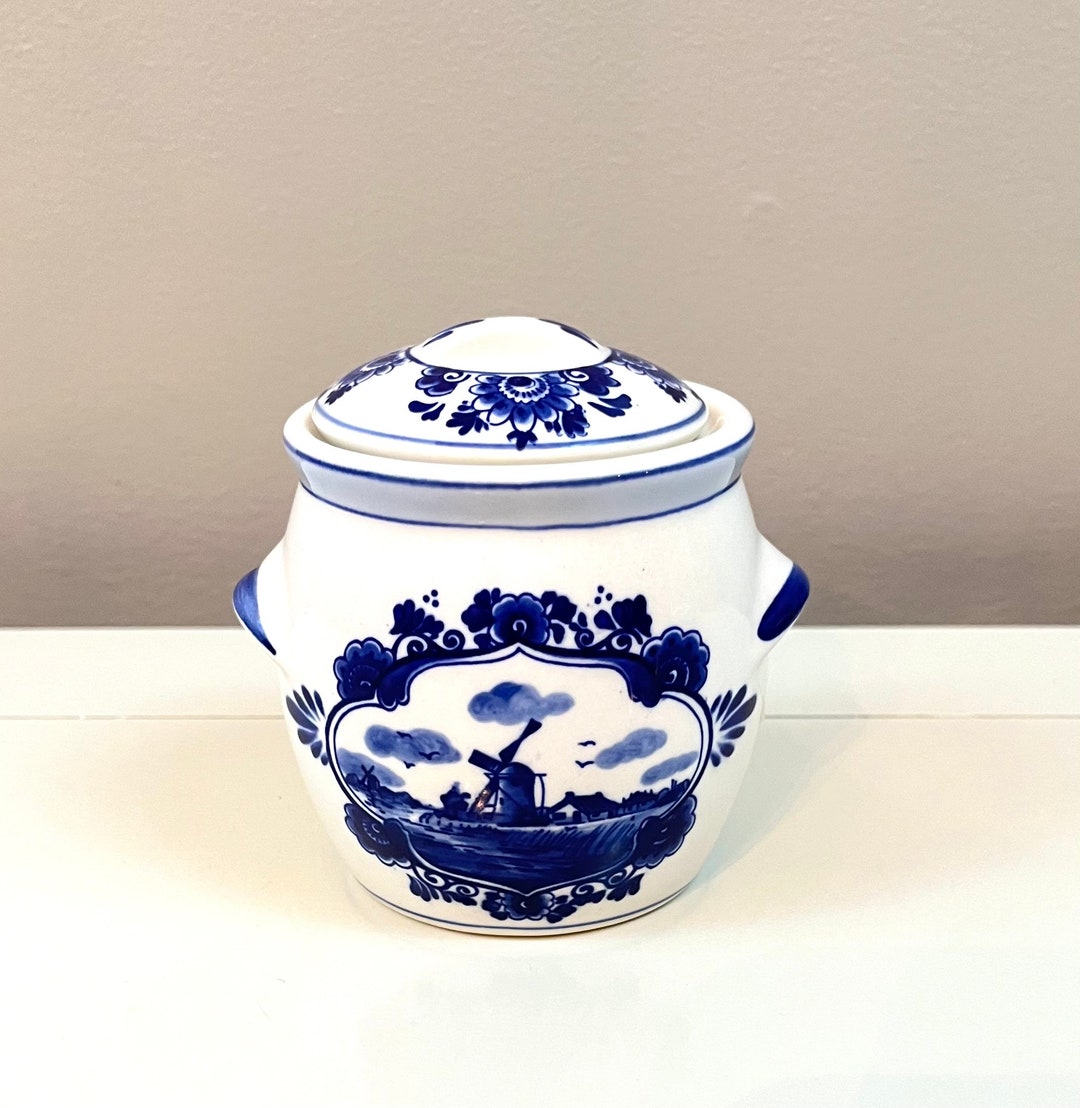 Marne's Mustard Delftware Jar Kitchen Storage Spice Storage Mustard ...