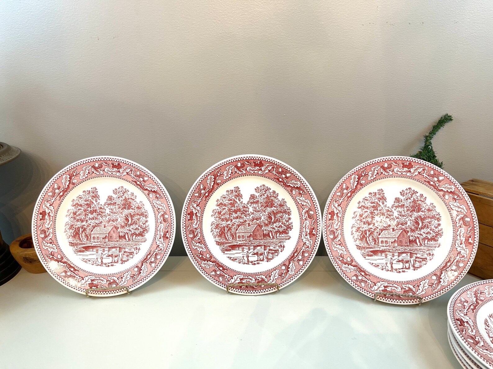 Royal Ironstone Memory Lane Red Transferware Dinnerware Dinner - Etsy