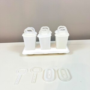 Vintage Tupperware Popsicle Set Ice Tups Homemade Yogurt Pops Ice Cream ...