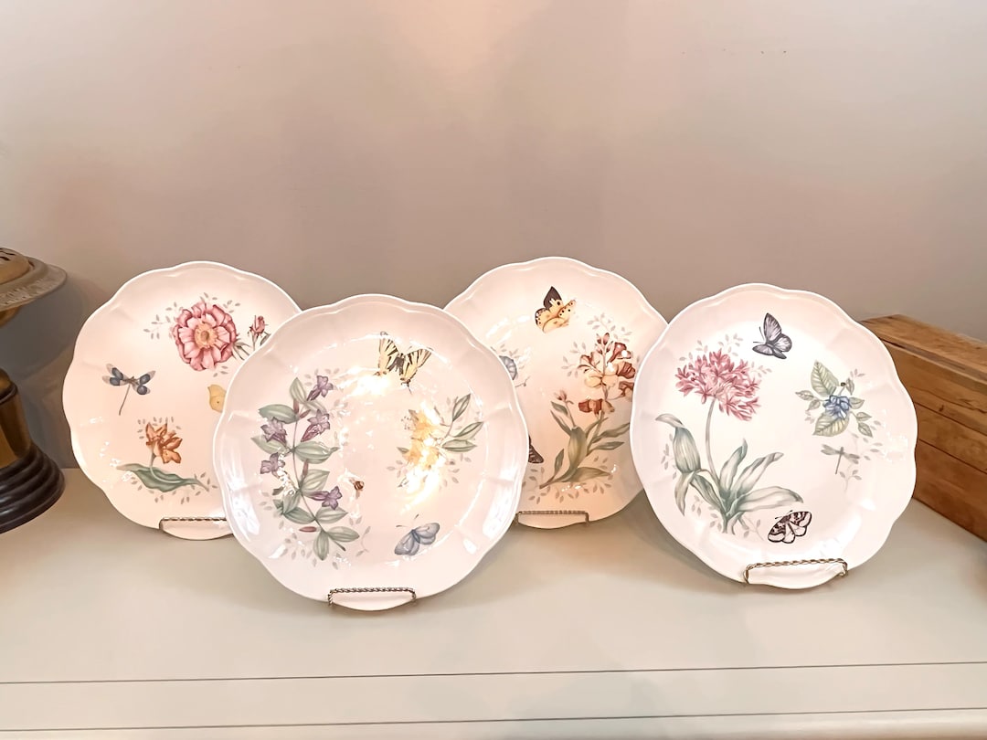 Vintage Lenox Butterfly Meadow Plates Replacement Dinner Plates Monarch ...