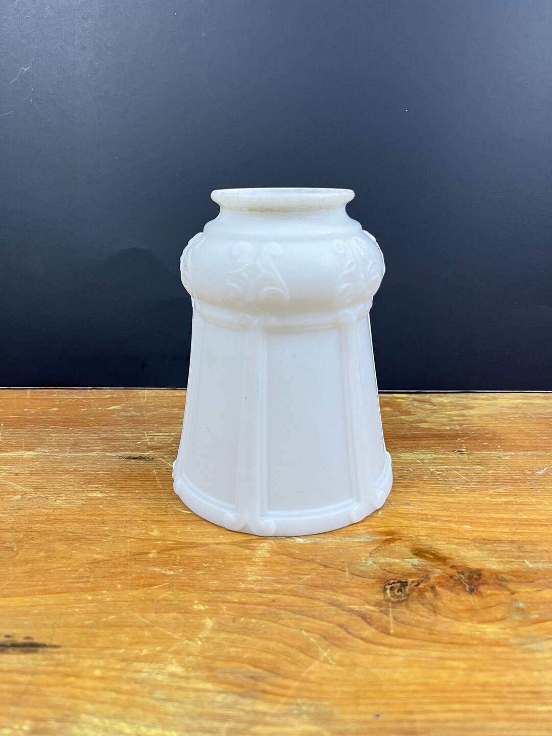 Vintage White Bisque Light Shade Glass Wall Sconce Shade Pendant Light ...