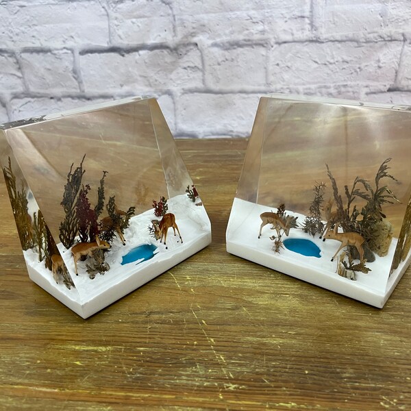 Lucite Bookends - Etsy