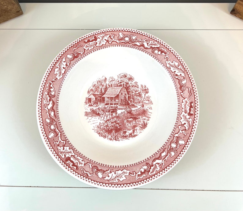 Royal Ironstone Memory Lane Red Transferware Dinnerware - Etsy