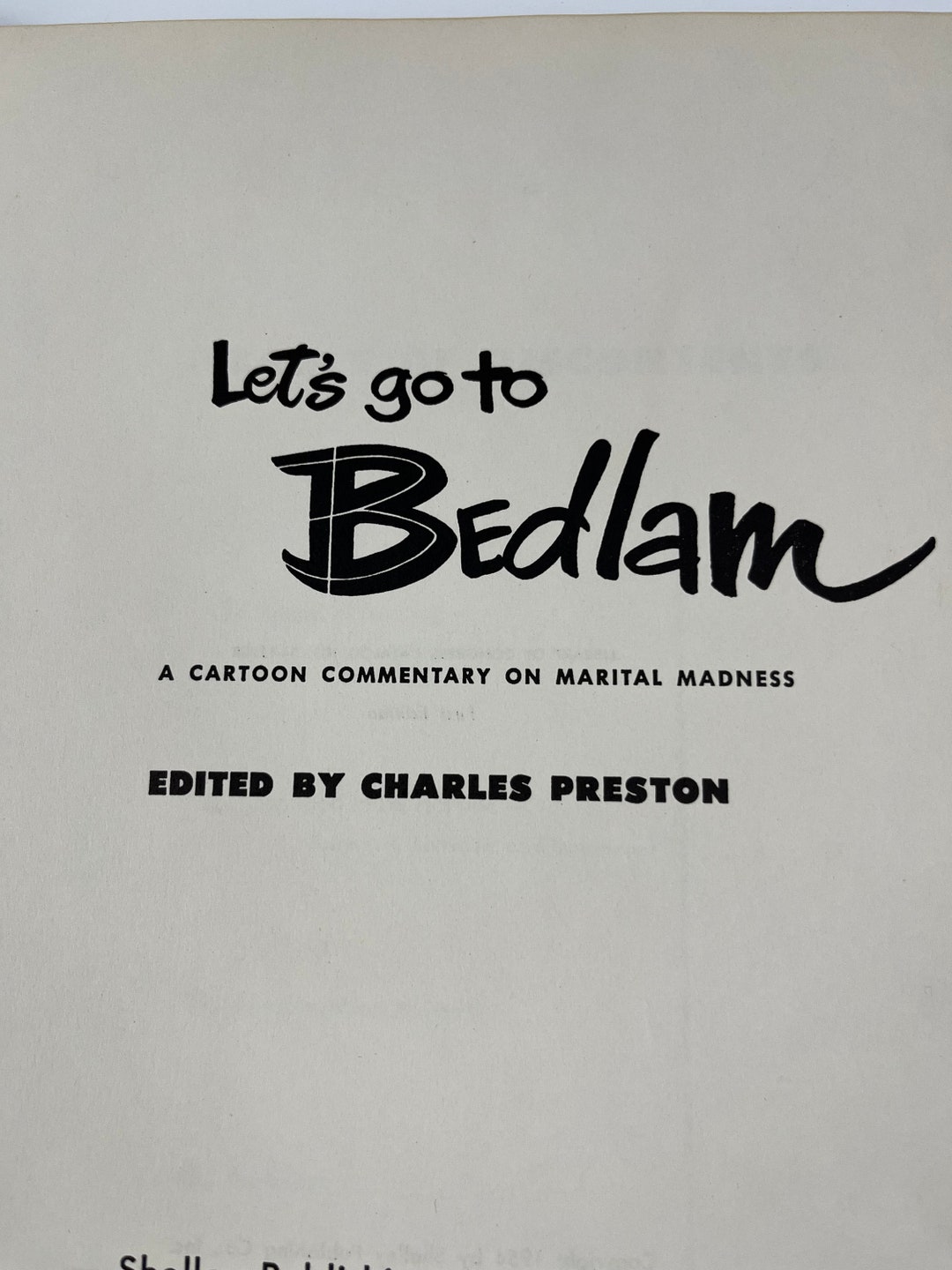 Mid Century 50s Marriage Cartoon Book "lets Go to Bedlam" Charles ...