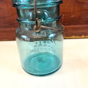 Vintage Small Blue Ideal Canning Jar Wire Bail Jar Kitchen Storage ...